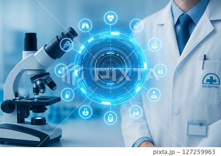 AI generated high tech medical interface...のイラスト素材 [127259963] - PIXTA