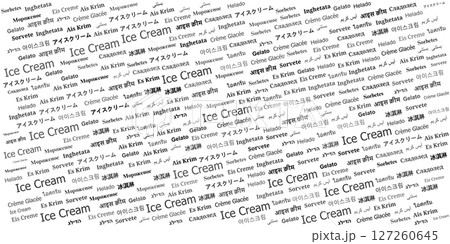 Ice Cream in Multiple Languages Word Cloud Designのイラスト素材 [127260645 ...