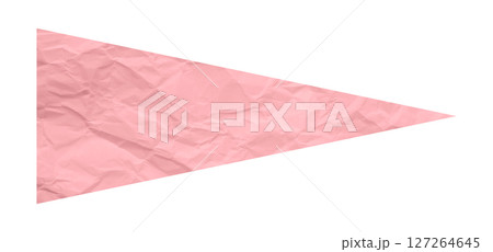 Pink crumpled paper arrow isolated on...のイラスト素材 [127264645] - PIXTA