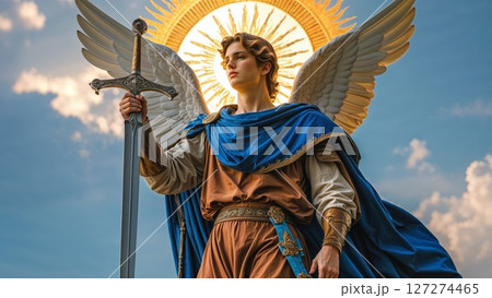 Archangel Michael fantasy art background,...のイラスト素材 [127274465] - PIXTA