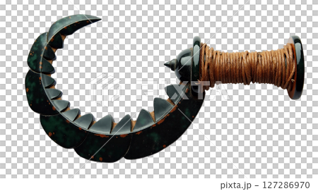 This artifact features an Aztec macuahuitl...のイラスト素材 [127286970] - PIXTA