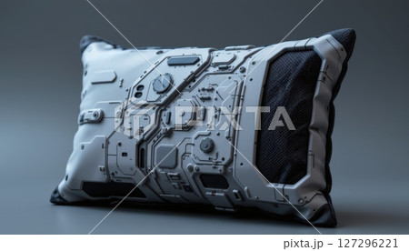 Futuristic pillow design with circuit patterns...のイラスト素材 [127296221 ...