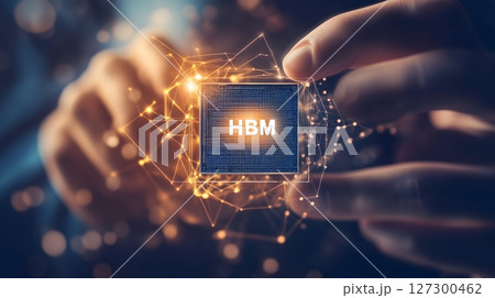 High Bandwidth Memory HBM Semiconductor Chip...のイラスト素材 [127300462] - PIXTA