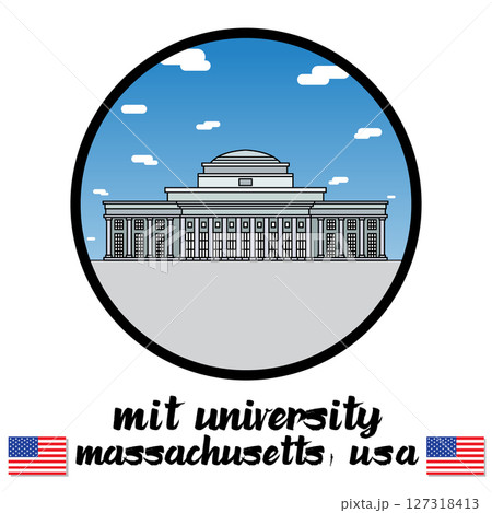Circle Icon MIT University. Vector Illustrationのイラスト素材 [127318413] - PIXTA