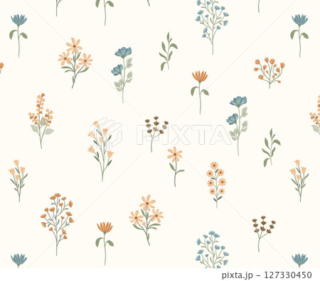 Lovely Flower Motif Series for Aesthetic Creationsのイラスト素材 [127330450 ...