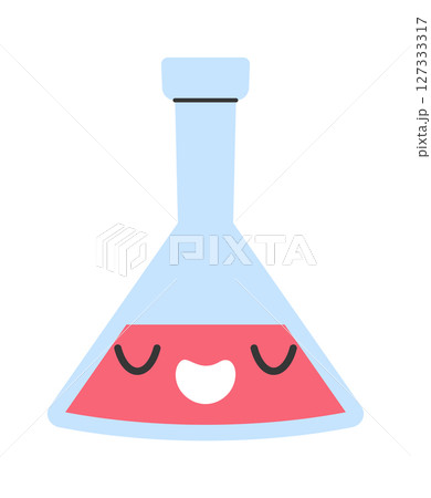 Cute comical flask cartoon characterのイラスト素材 [127333317] - PIXTA