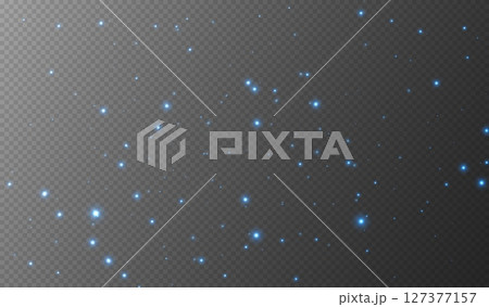 Blue sparkling stars, shiny particles light...のイラスト素材 [127377157] - PIXTA