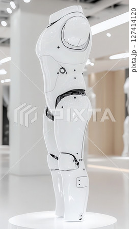 Robotic exosuit vertically displayed as armor...のイラスト素材 [127414120] - PIXTA