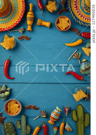 Colorful Fiesta Celebration Layout Featuring...のイラスト素材 [127460838] - PIXTA