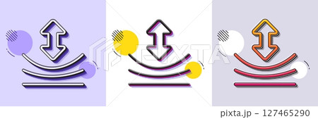 Resilience line icon. Halftone dotted pattern....のイラスト素材 [127465290 ...