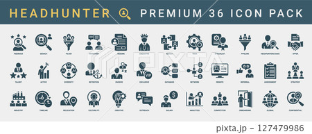 premium headhunter icon pack distinct human...のイラスト素材 [127479986] - PIXTA