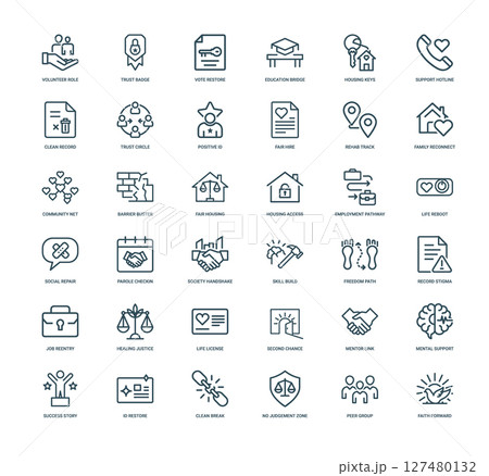 rehabilitation reintegration support systems...のイラスト素材 [127480132] - PIXTA
