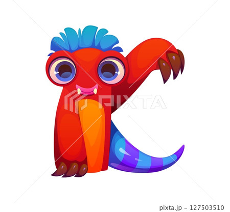 Bizarre monster character cartoon font letter...のイラスト素材 [127503510] - PIXTA