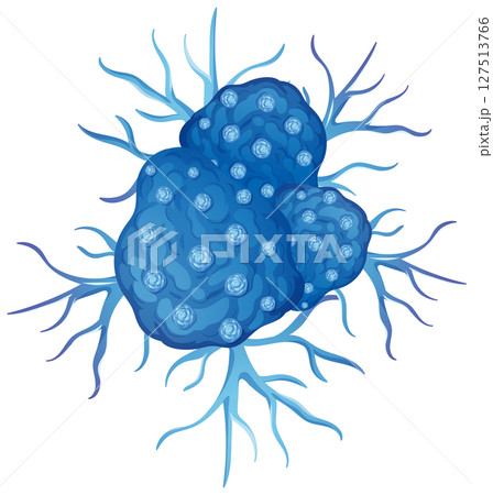 Abstract Blue Cancer Cell Vector Illustrationのイラスト素材 [127513766] - PIXTA