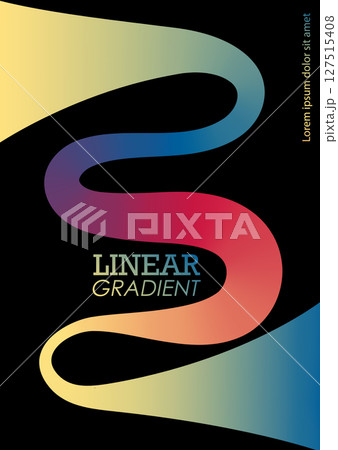 Gradient of colorful lines. Colored curvy...のイラスト素材 [127515408] - PIXTA