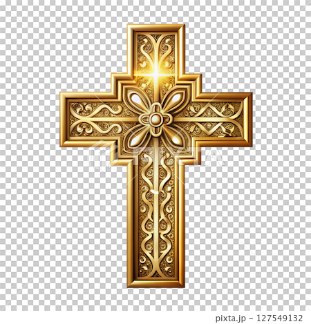 Beautiful and realistic Christian cross with...のイラスト素材 [127549132] - PIXTA