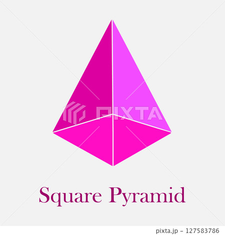 simple 3D Squer pyramid iconのイラスト素材 [127583786] - PIXTA