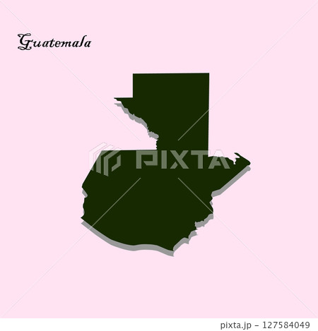 Guatemala map isolated on pink background.のイラスト素材 [127584049] - PIXTA