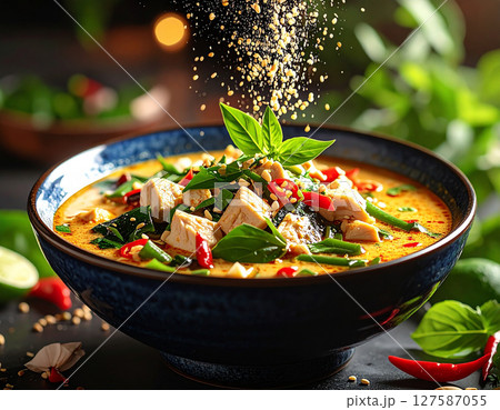 AI generated tangy thai kaeng som dok khae with...のイラスト素材 [127587055 ...