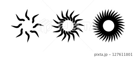 Twisted sun symbols. Round swirl icons. Fan,...のイラスト素材 [127611801] - PIXTA