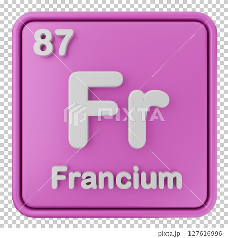 3d periodic table franciumのイラスト素材 [127616996] - PIXTA