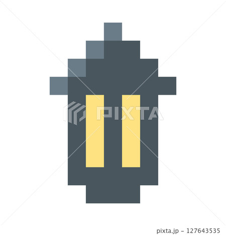 Vintage lantern pixel art vector icon, 8 bit...のイラスト素材 [127643535] - PIXTA