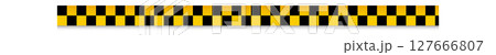 Black and yellow checkered caution tape. Ideal...のイラスト素材 [127666807 ...
