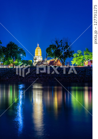 light on the Nan River and Chedi of Prang Wat...の写真素材 [127701275] - PIXTA