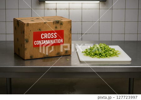 Cross contamination hazard from...のイラスト素材 [127723997] - PIXTA