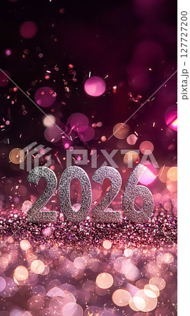 Sparkling 2026 New Year celebration with...のイラスト素材 [127727200] - PIXTA