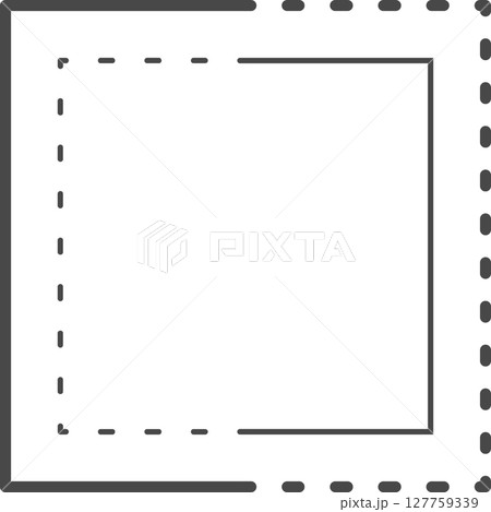 Simple drawing of square. Dotted line.のイラスト素材 [127759339] - PIXTA