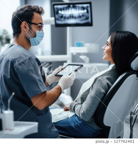 A calm and professional scene in a modern...のイラスト素材 [127762401] - PIXTA