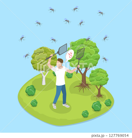 3D Isometric Flat Vector Illustration of Fight...のイラスト素材 [127769054 ...