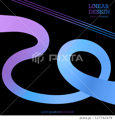Gradient of colorful lines. Colored curvy...のイラスト素材 [127782879] - PIXTA