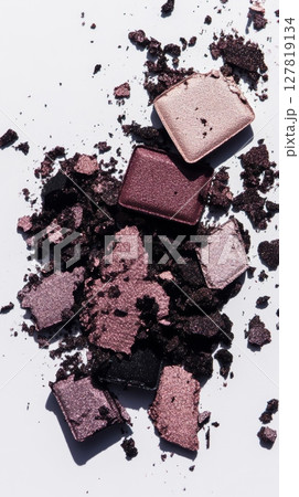 Crumbling and smearing colorful eye shadow...のイラスト素材 [127819134] - PIXTA