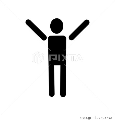 Person with Arms Raised Icon – Joy, Success, Welcoのイラスト素材 [127893758 ...