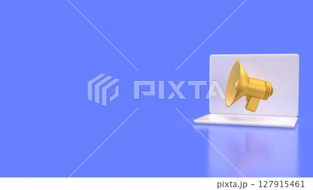 The Megaphone and microphone for Pod cast or...のイラスト素材 [127915461] - PIXTA