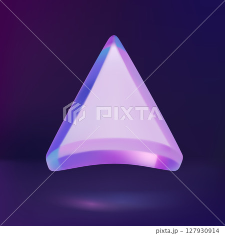 3d glass mouse pointer arrow icon on dark...のイラスト素材 [127930914] - PIXTA