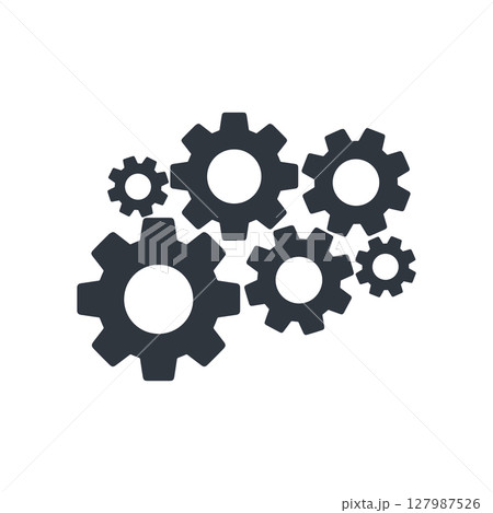 Wheel icon vector illustration. Multiple gear...のイラスト素材 [127987526] - PIXTA