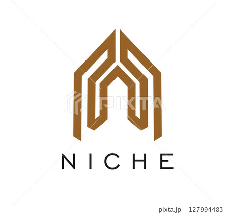 Niche arch icon, abstract gate or window...のイラスト素材 [127994483] - PIXTA