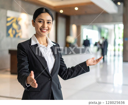 AI generated image of a professional bank staff...のイラスト素材 [128025636 ...