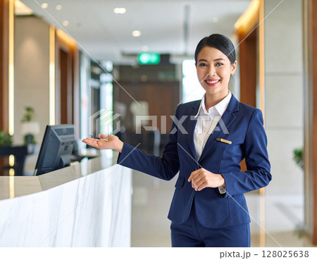 AI generated image of a professional bank staff...のイラスト素材 [128025638 ...