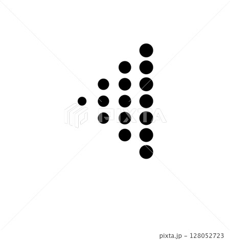 Dots Decreased from one corner to another Solid...のイラスト素材 [128052723 ...