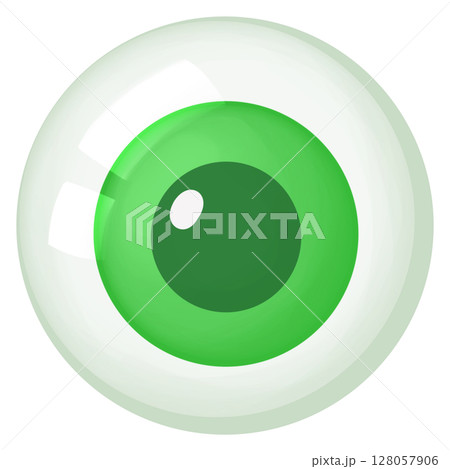 Green Cartoon Eyeballs Halloweenのイラスト素材 [128057906] - PIXTA