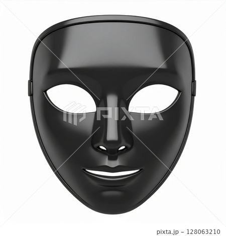 Black Matte Mask on White Backgroundのイラスト素材 [128063210] - PIXTA