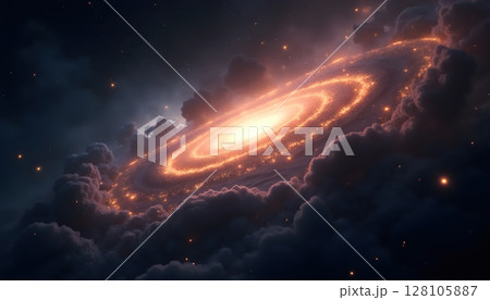 Infinite cosmic void, interstellar particles...のイラスト素材 [128105887] - PIXTA