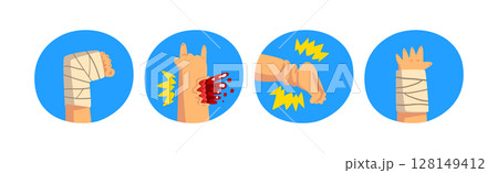 Human Body Physical Injury and Wound Vector Setのイラスト素材 [128149412] - PIXTA