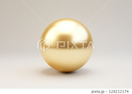 A spherical gold matcap material displays a...のイラスト素材 [128212174] - PIXTA