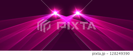 Pink lasers background., glowing rays or neon...のイラスト素材 [128249390] - PIXTA