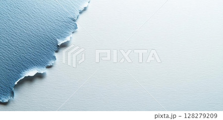 Blue Tinted Paper With Torn Texture Edge Makes...のイラスト素材 [128279209 ...
